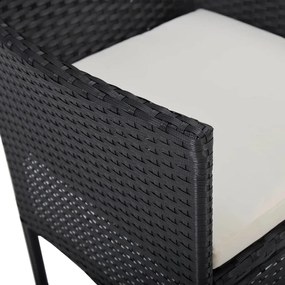 vidaXL Zahradní jídelní židle 2 ks polyratan černé [318495]