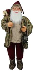Dekorace Santa Claus Krémově-bordový 150cm