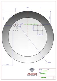 SCARLETTE kulaté zrcadlo do koupelny pokoje ložnice šatny na chodbu předsíň průměr 80 cm 800 mm AMIRRO 411-378