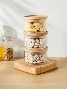 Sinsay - Nádoby na potraviny s víkem 3 pack - béžová