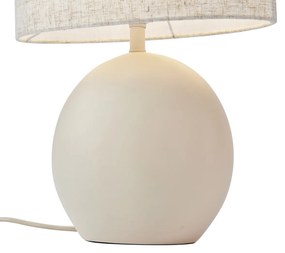 Japandi stolní lampa béžová s lněným stínidlem - Timo