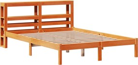 Rám postele s čelem voskově hnědý 135 x 190 cm masivní borovice 3305735