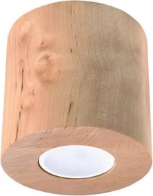 Stropní svítidlo SOLLUX Orbis GU10 1x40W bez zdroje SL.0492 přírodní dřevo