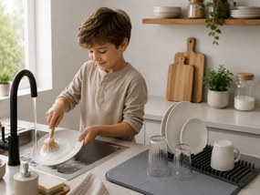 Verk Group Skládací odkapovací podložka na nádobí, kuchyňská sušárna, podstavec na hrnce a hrnky