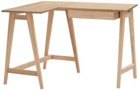 OnaDnes -20% Dřevěný rohový pracovní stůl RAGABA LUKA 115 x 85 cm, levý