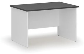 Kancelářský psací stůl rovný PRIMO WHITE, 1200 x 800 mm, bílá/grafit
