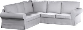 Potah na pohovku IKEA  Ektorp rohová barva šedá látka pletený vzor