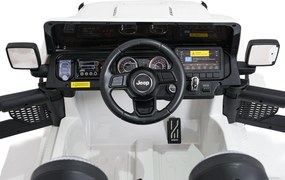 Ramiz Jeep Wrangler Rubicon LIFT elektrické autíčko pro děti bílé