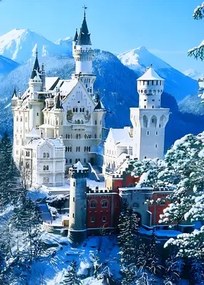 NORIMPEX Malování podle čísel Zámek Neuschwanstein / 40x50 cm / plátno