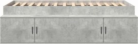 Rám postele Betonově šedá 80 x 200 cm Kompozitní dřevo 3335200