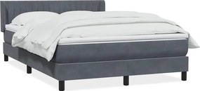 Box spring postel s matrací tmavě šedá 160x210 cm samet 3318286
