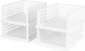 Compactor Stohovatelný organizér Maxi bílý / Organizér / 4 zásuvky / 3