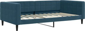 Válenda s přistýlkou a zásuvkami modrá 100 x 200 cm samet 3196745