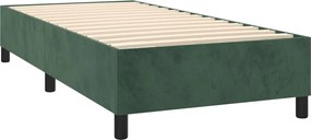 vidaXL Box spring postel s matrací 100x200 cm samet [3142890] Barva: Tmavě moddrá