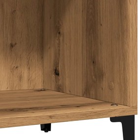 Skříňka Na Lp Desky Dub Artisan 84,5X38X89 Cm Kompozitní Dřevo Staré Dřevo