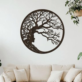 dřevo života Dřevěný strom VĚDOMÍ na zeď Zvolte rozměr (cm): 80x80, Zvolte barvu dekoru: Wenge