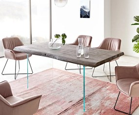 Jídelní stůl Edge 180x90 cm XL akácie platina