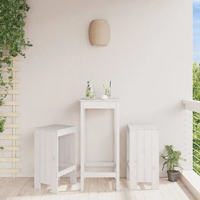 vidaXL Barové stoličky 2 ks bílé 40 x 36 x 75 cm masivní borové dřevo [825345] Barva: Bílá borovice