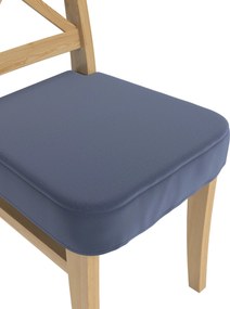 Sedák na židli IKEA Ingolf barva tmavě modrá látka sametová