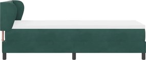 Postel s boxspringem s čelo Tmavě zelená 80 x 200 cm samet 3340415