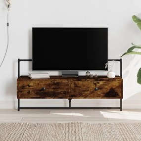 TV skříňka nástěnná kouřový dub 100,5x30x51 cm kompozitní dřevo - Default Title