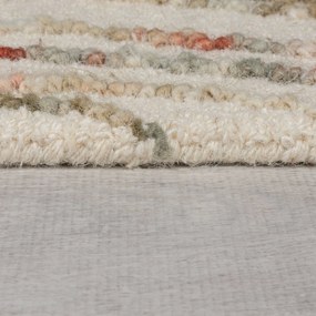 Flair Rugs, Kusový koberec Memphis Abstract Swirl Natural/Orange, 120x170, béžová, ložnice