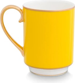Pip Studio Pip Chique hrnek 345ml, žlutý (porcelánový hrnek 345 ml)