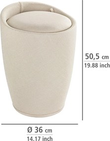 Taburet CANDY BEIGE - koš na prádlo, 2 v 1 , WENKO