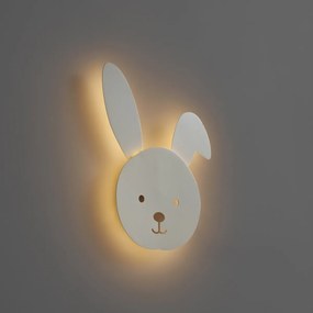 Dětské nástěnné svítidlo béžové vč. LED 3-stupňové stmívatelné - Benny the Bunny