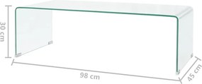 Konferenční stolek tvrzené sklo 98x45x30 cm čiré 244189