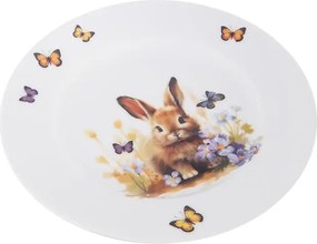 Sada porcelánových dezertních talířů JARO zajíc 20 cm 2 ks