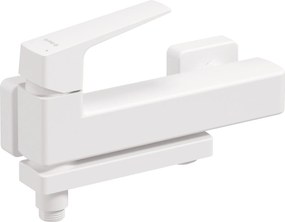 Deante Blur, nástěnná vanová baterie s otočným výtokem, 150 mm, bílá matná, DEA-BQL_A12M