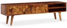 vidaXL TV stolek z masivního sheeshamového dřeva 140 x 30 x 40 cm