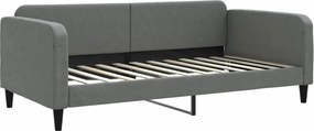 Válenda s přistýlkou a matracemi tmavě šedá 100 x 200 cm textil 3196840
