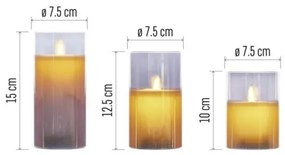 SADA 3x LED Svíčka LED/6xAA