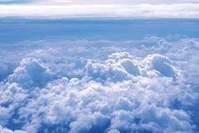 DIMEX | Samolepicí vliesová fototapeta na zeď Nad mraky MA-5-2314 | 375 x 250 cm | modrá, bílá