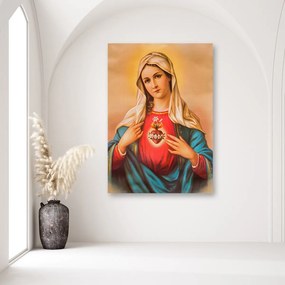 Obraz na plátně Srdce Panny Marie - 80x120 cm