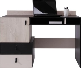Meblar Psací stůl PL09 PLANET Barva: Bílý Lux/Dub/Mořská
