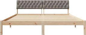 Rám postele Hnědá a taupe 180 x 200 cm Masivní borovicové dřevo 3394346