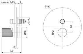 Sapho Sapho, ULTRATAP podomítková sprchová baterie, 2 výstup, chrom, UT042T