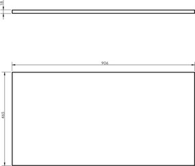 Mexen Rivel, koupelnová skříňka 90 cm s horní částí, 1 zásuvka, drážkovaná, ořech, 91A20-09023-1-BFC86