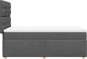 Box spring postel s matrací tmavě šedá 100 x 200 cm textil 3293499