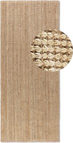 Hanse Home, Běhoun Bouclé Jute 105974 Natural Golden, 80x200, béžová, chodba / předsíň