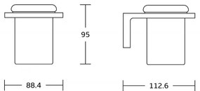 Mexen příslušenství, Lea držák na kartáček, černá, 7026038-70