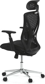 Ergonomická kancelářská židle NILS - černá síťovina