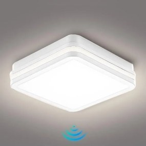 Brilagi - LED Venkovní svítidlo se senzorem BENE LED/24W/230V 26x26 cm bílá IP54