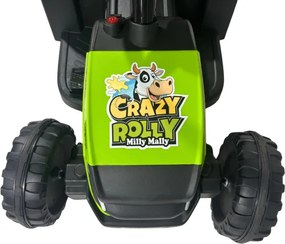 Elektrický traktor s přívěsem Rolly zelený