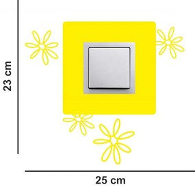 Samolepka na vypínač - Květy - PopyDesign