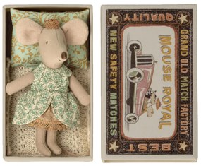 Maileg hračka - malá  myška - sestřička , princezna v krabičce