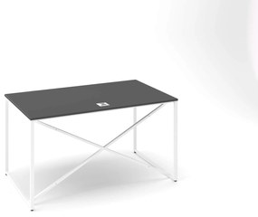 Psací stůl Lenza PROX 138/80 Dekor stolové desky: černý grafit, Barva podnože: bílá